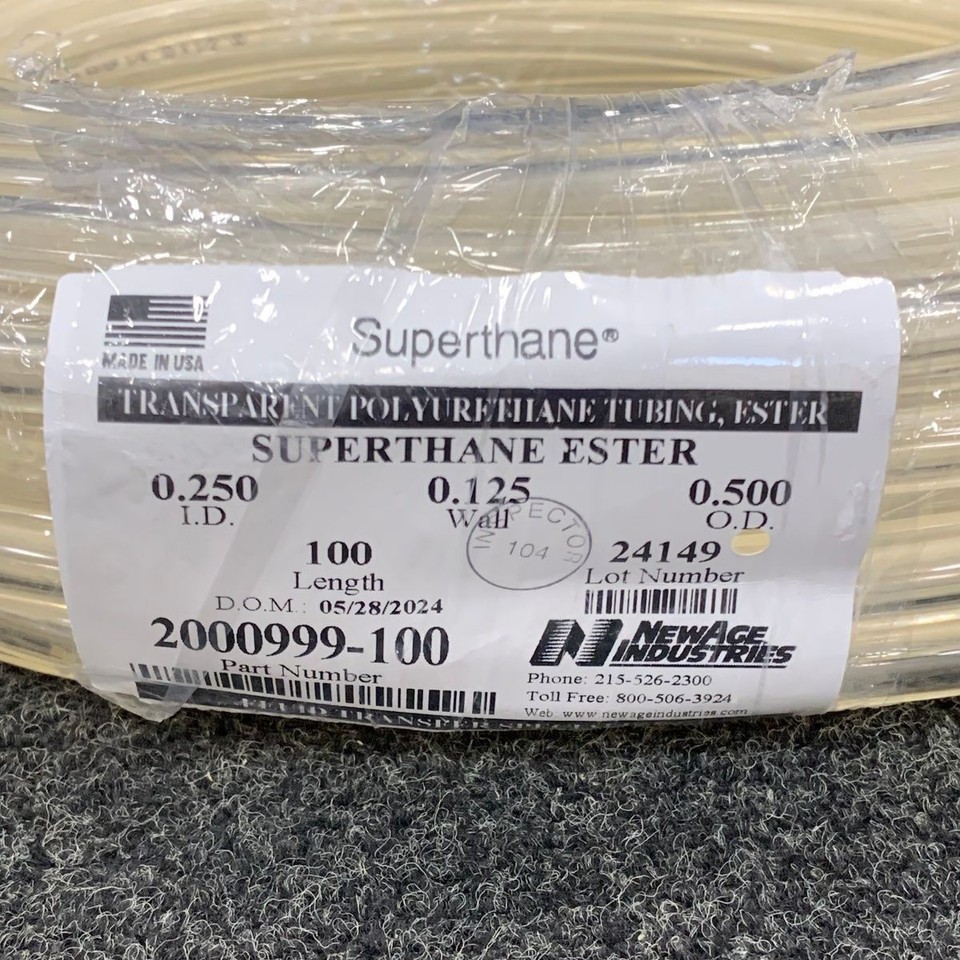 NEWAGE INDUSTRIES Superthane Ester Transparent Polyurethane Tubing ...