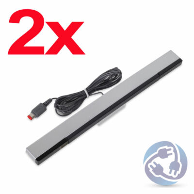 LOT 2x Wired Motion IR Signal RayInfrared Sensor Bar for Nintendo Wii U ...