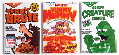 Cereal Monster FRIDGE MAGNET Set B cereal box yummy mummy fruit brute ...