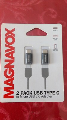 Magnavox 2-Pack USB Type C To Micro USB 2.0 Adapter Smart Phones | eBay