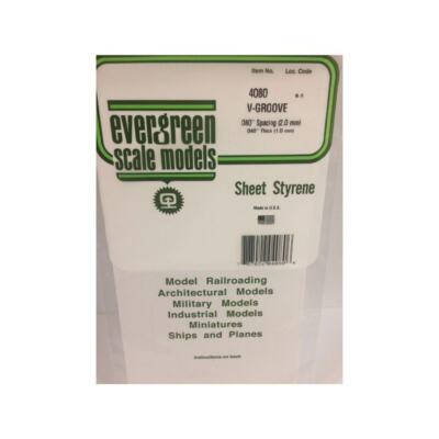 Evergreen Styr V-Groove Siding .080 Sp, #EG4080 | eBay Australia