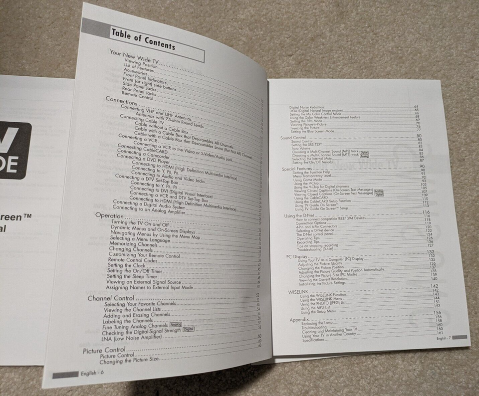 SAMSUNG DLP TV USER MANUAL Instructions TV GUIDE on Screen HL SERIES ...