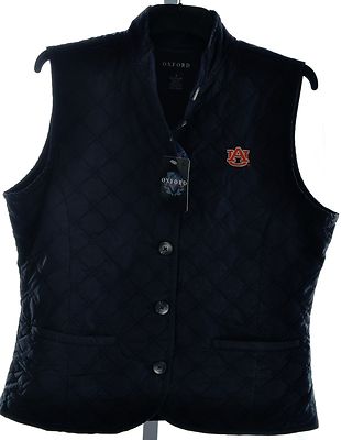 NCAA Auburn Tigers University Women's Quilted Button Vest w Pockets ...