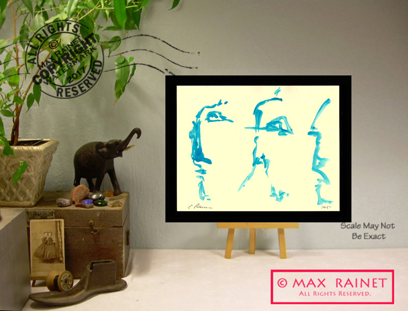 Duplicity 2 Faces Kisses You 2015 Contemporary Art PAINTING SIGNED ...