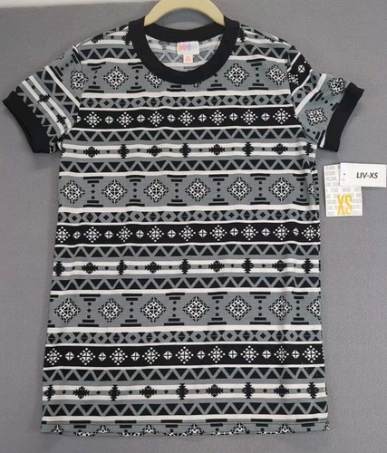Lularoe Liv Shirt Black And White XS NWT Fit Sz 2-4 | eBay