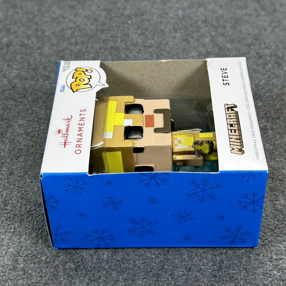 Funko POP Hallmark Minecraft Steve Golden Armor Christmas Tree Ornament ...