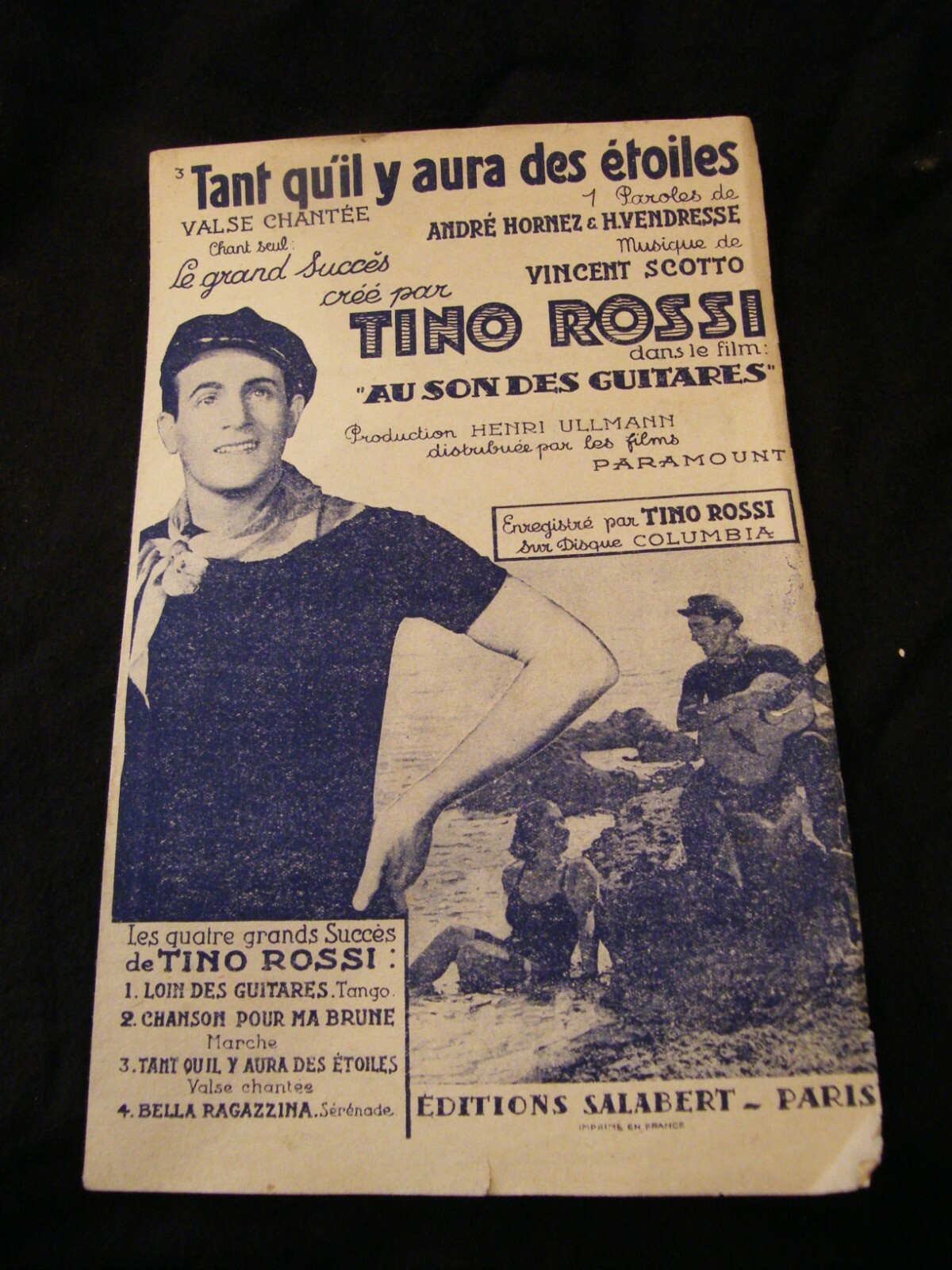 Sheet Music Tant Qu'il Y Aura Des Étoiles Tino Rossi | eBay