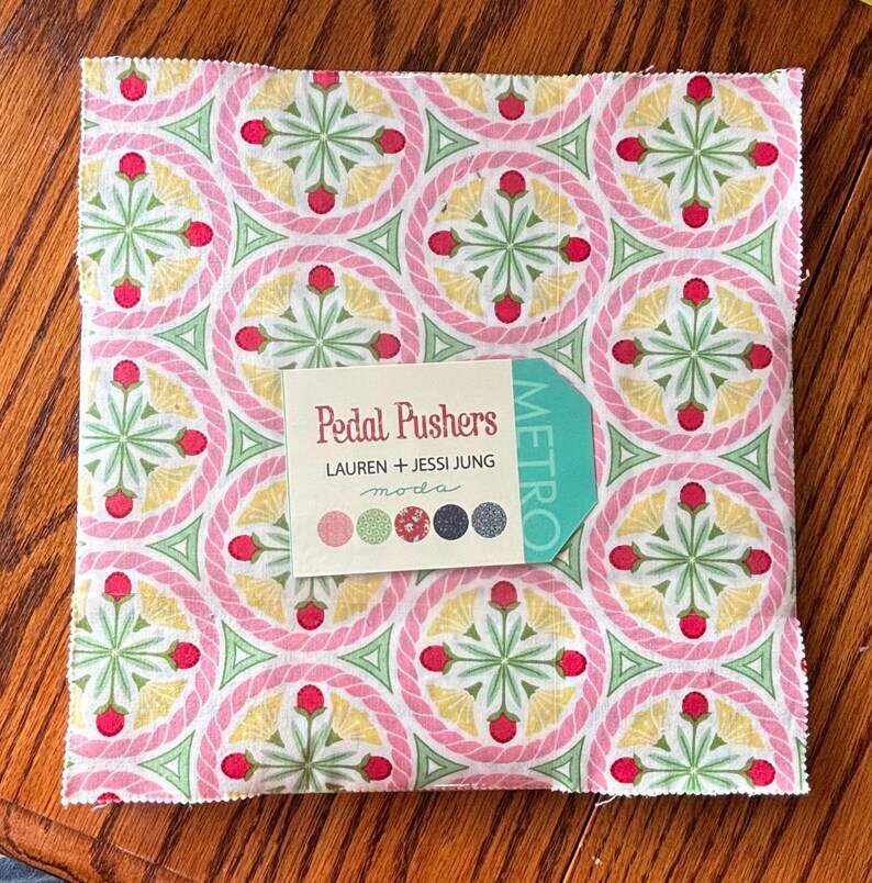 Pedal Pushers Layer Cake Out of Print Moda Quilting Fabric by Fig Tree | eBay