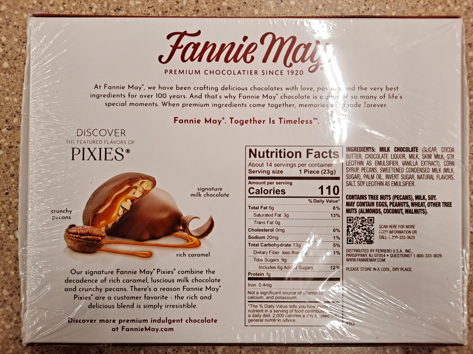 Fannie May Pixies 11.2 oz. Milk Chocolate Covered Caramel w/ Pecans NEW ...