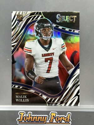 2022 Panini Select Draft Picks #102 Malik Willis Field Level Zebra ...