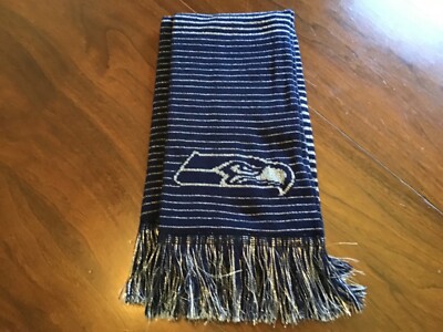 Seahawks Unisex Scarf NFL FOCO Navy Blue and Silver | eBay