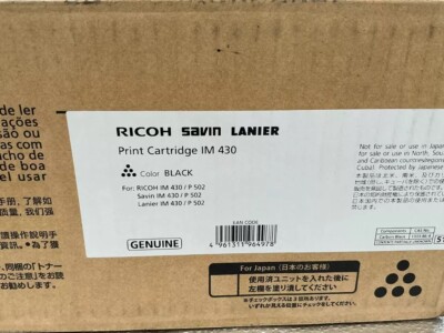 Genuine Ricoh 419078 IM 430 Black Print Cartridge NEW OEM UNSEALED | eBay