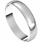 4mm Platinum Round Wedding Band Sizes 4-20 Ultra Light Mens and Womens ...