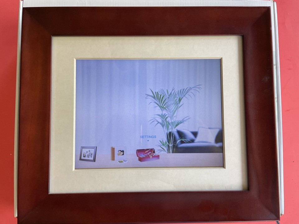 Philips Digital Photoframe 10.4" LCD Panel Brown Wood Frame SPF3400 G7 ...