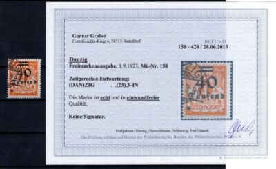 Gdansk 158 Real Postmarked BPP Certificate (CA0492 | eBay