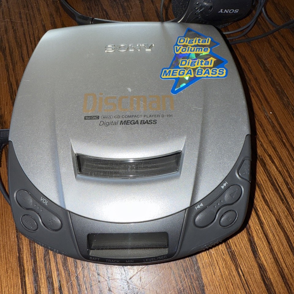 Sony D-191 Portable Compact Discman CD Disc Player With Headphones ...