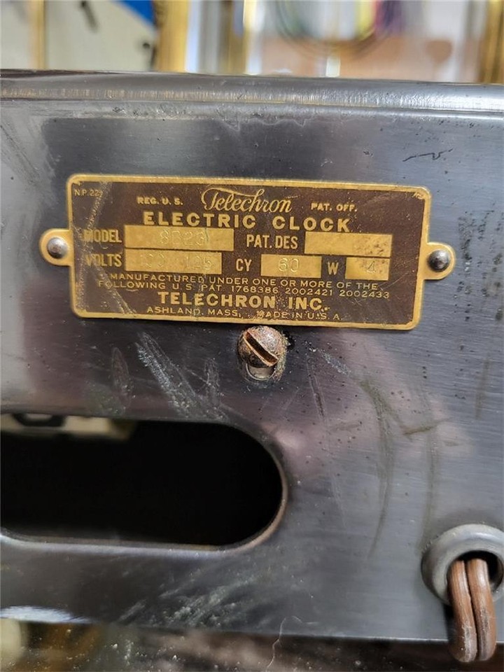 SCARCE Telechron "Register" Electric Art Deco Desk Clock Model 8B23 | eBay