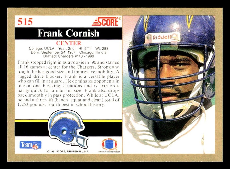 1991 Score #515 Frank Cornish Football Card | eBay