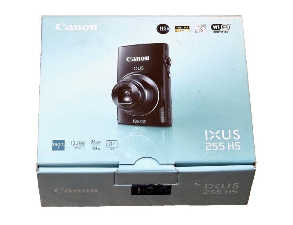 EMPTY BOX: Canon IXUS 255 HS 12.1 MP Digital Camera Box, Manual & CD ...