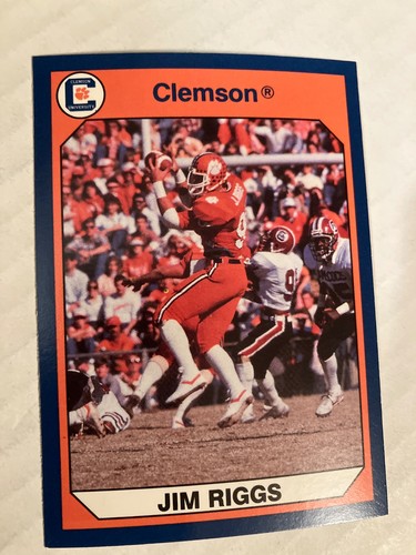 Clemson Tigers laurinburg NC Scotland HS Jim Riggs 1990 football card ...