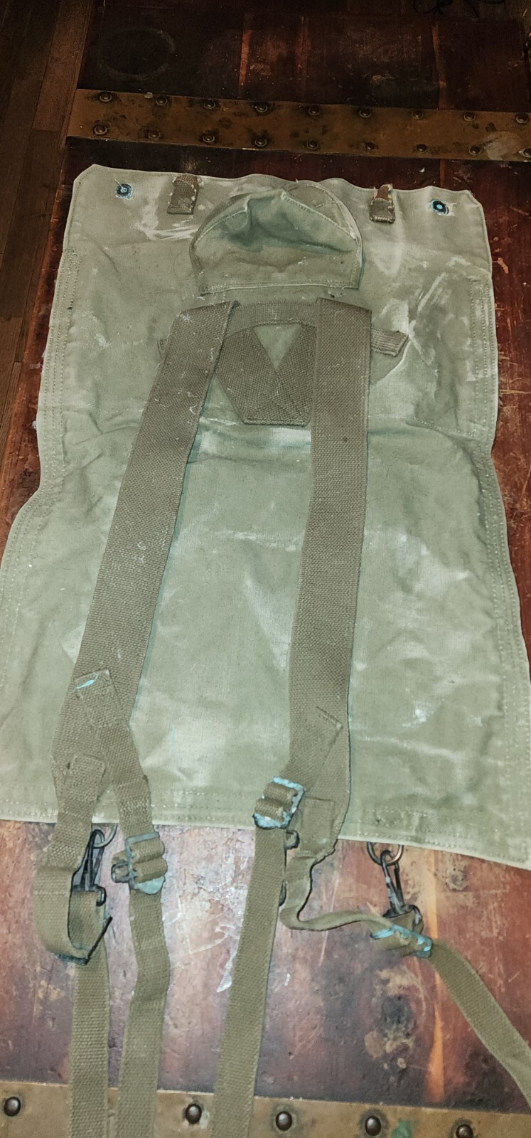 WWII USMC 5 Gallon Collapsible Water Bladder Canteen Canvas Carry Bag ...