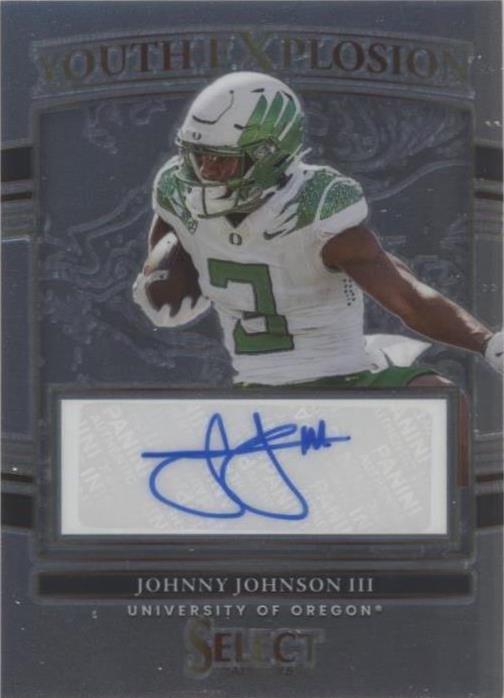 2022 Panini Select Draft Picks - Youth Explosion Signatures Johnny Johnson III #YE-JJJ (AU, RC ...