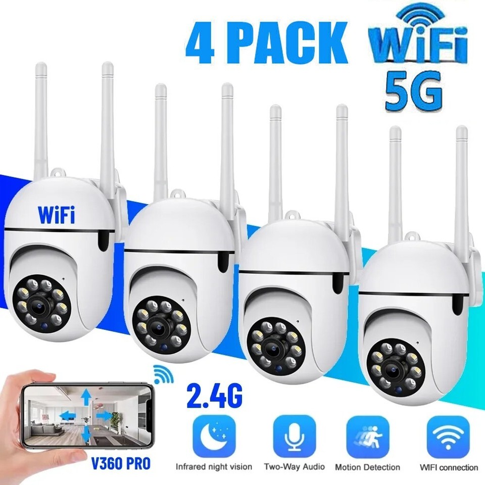 4x 1080P Wireless Security Camera System Smart Outdoor 5G Wifi Night ...