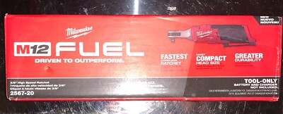 New MILWAUKEE 2567-20 M12 Fuel Brushless 3/8" High Speed Ratchet tool ...