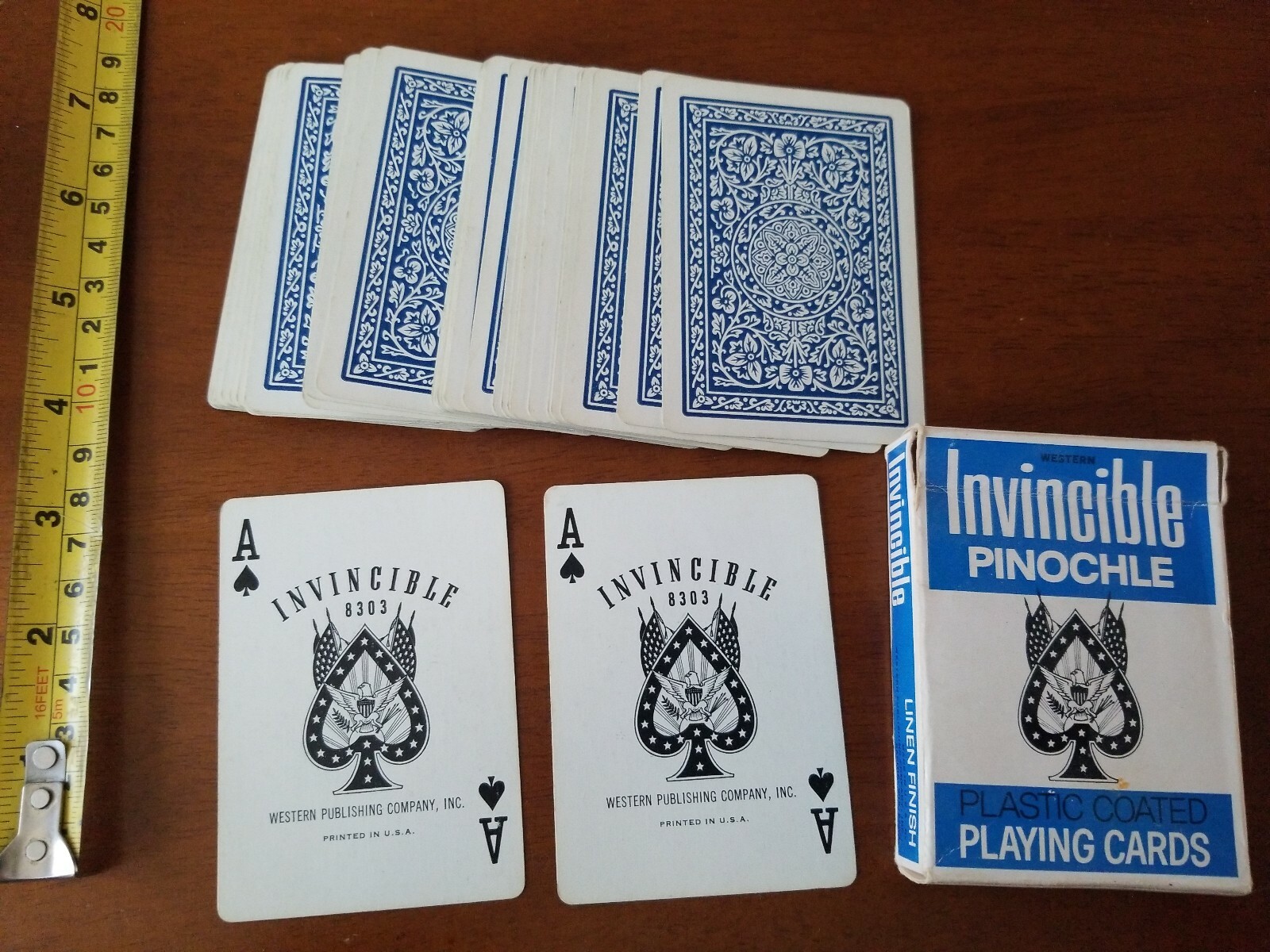FULL DECK PLAYING CARDS INVINCIBLE PINOCHLE 48 CARDS 8303 WESTERN | eBay