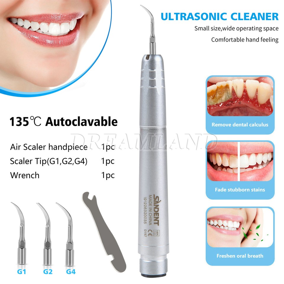 Dental Ultrasonic Piezo LED Scaler Unit / Air Scaler Handpiece 2/4Holes ...