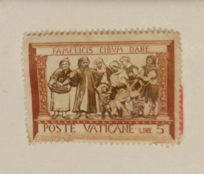 Vintage Unused Italian postage stamp FAMELICIS CIBVM DARE VATICANE ...
