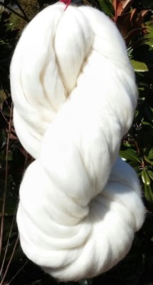 1 lb Wool Roving, Roving, 1 lb Wool, Natural White Falkland Wool, Spin ...