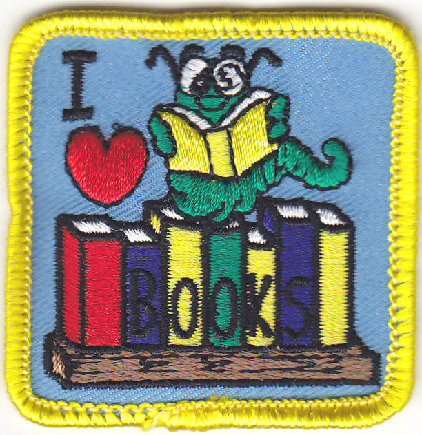 I LOVE BOOKS PATCH On Patch Reading Books School | eBay