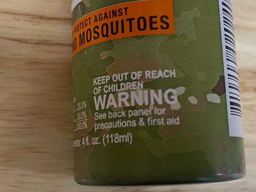 MILITARY BULLSEYE BUG INSECT MOSQUITO SPRAY REPELLENT PROTECTION DEET ...