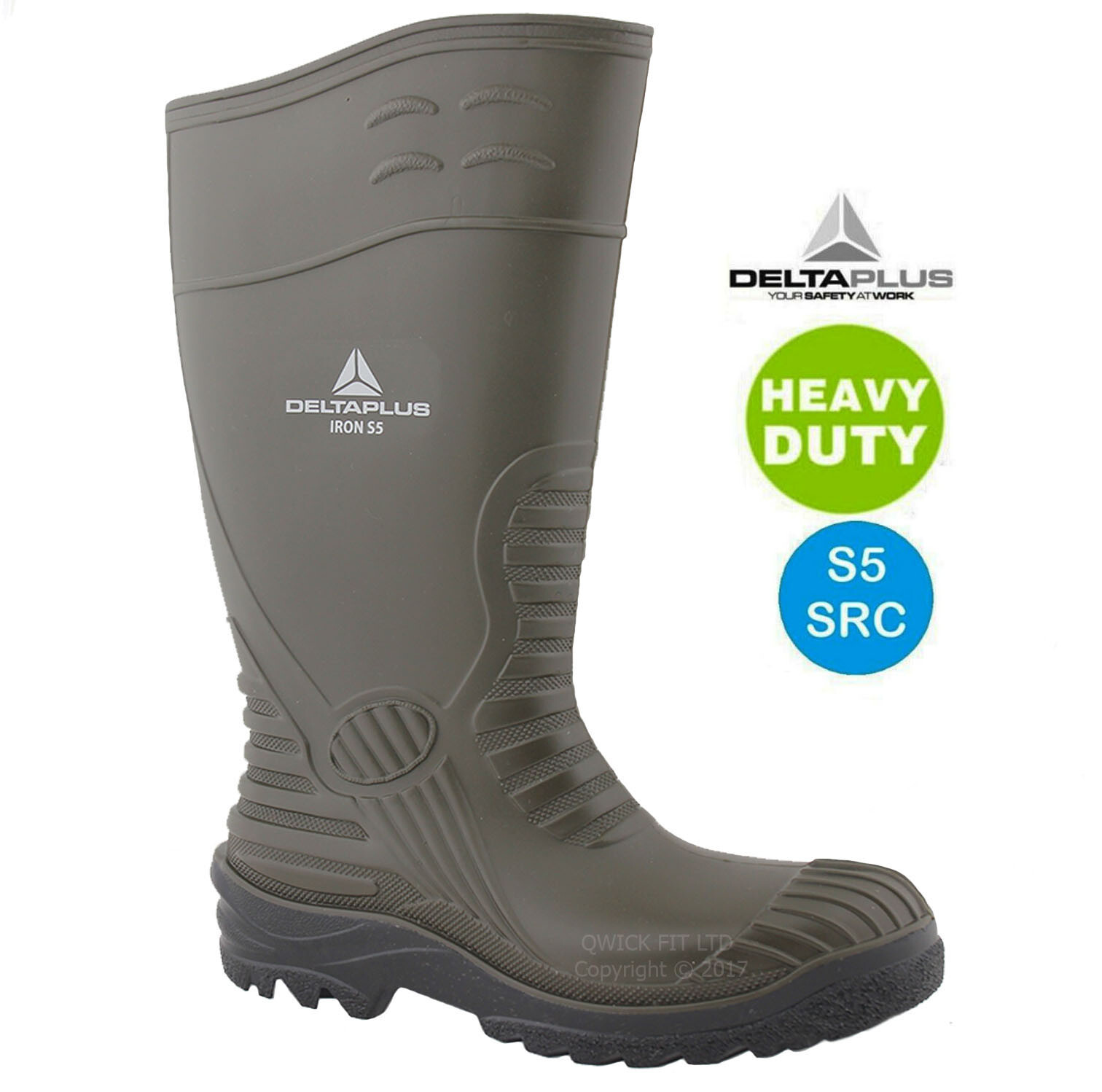 MENS DELTA PLUS SAFETY WELLINGTONS WATERPROOF BOOTS STEEL TOE CAPS ...