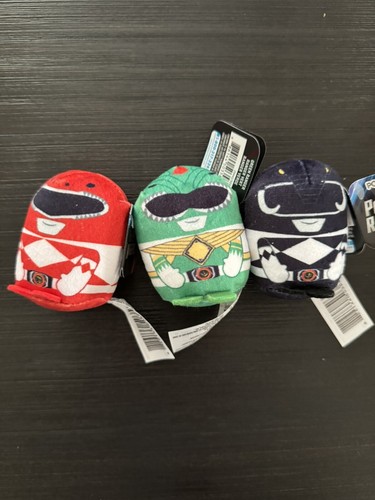 Power Rangers Pod Pals Mini Plush Figures Set of 3 Red Green Black ...