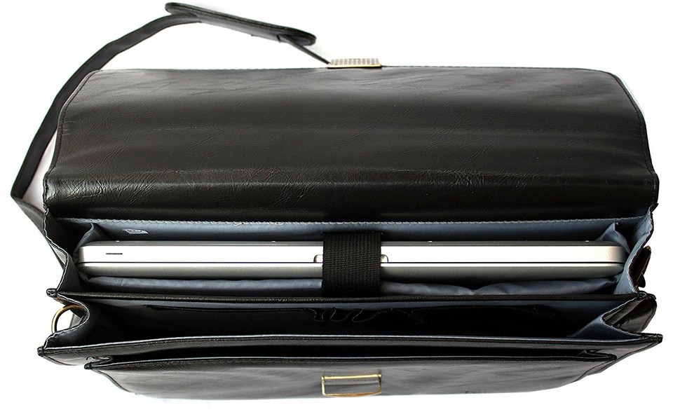 Executive Laptop Briefcase Business Satchel Work Case Shoulder Bag PU ...