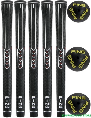 Ping ID-8 Golf Grips +1/32" Oversize or Midsize Black/Gold CORE 600 Rib ...