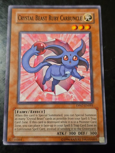 CRYSTAL BEAST RUBY CARBUNCLE DP07-EN001 Common Unlimited Yugioh | eBay