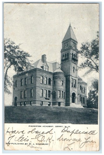 1906 Pinkerton Academy Exterior Building Derry New Hampshire NH Vintage ...