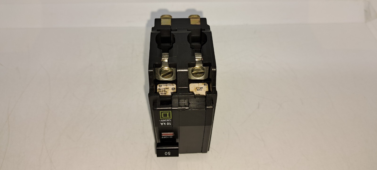 SQUARE D QO250 2 POLE 50 AMP 2P 50A Yellow Face CIRCUIT BREAKER TYPE QO ...