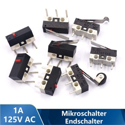Micro Mikroschalter Endschalter Schalter 1A125V mit Rollenhebel ...