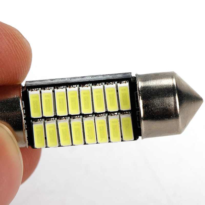 10x 7000K Cool White 31MM 16SMD LED Car Festoon Interior Map Dome Light ...