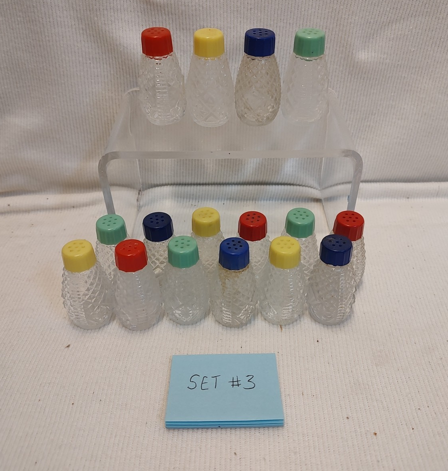 Complete Set of 16! VINTAGE FIESTA® Ensemble Individual Glass Shakers ...