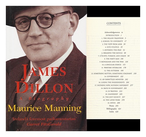 Manning, Maurice (1943 James Dillon: Eine Biografie 1999 Erste Ausgabe ...