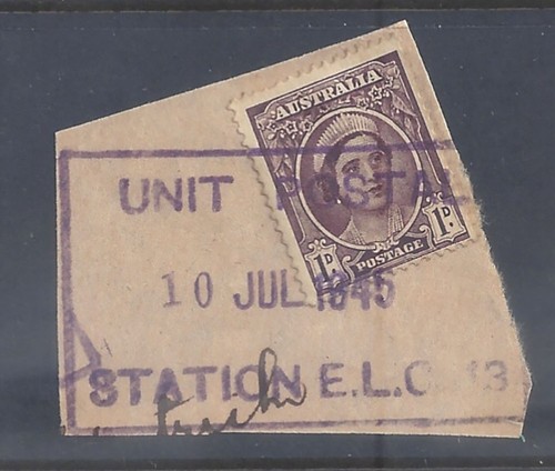 Australia Military Postmark Unit Post Office ELC13 1945 | eBay