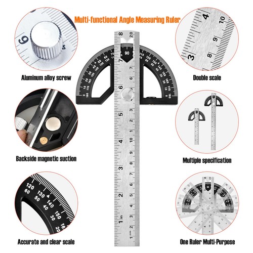 Protractors Angle Ruler Angle Finder Ruler Machinist Protractor Angle ...