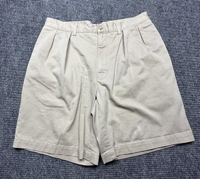 Polo Ralph Lauren Shorts Mens 35 Khaki Tyler Short Pleated Chino Cotton ...