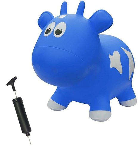 Farm Hoppers Award Winning Inflatable Toddler Safe Bouncing Blue Cow ...