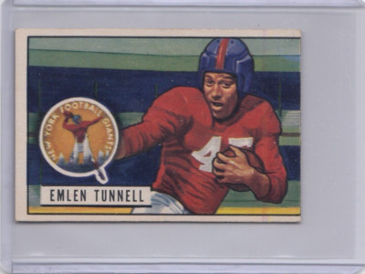 1951 Bowman #91 Emlen Tunnell RC Ex + Set Break | eBay